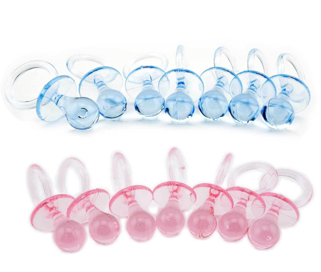 Baby Dummies with ribbon - Pack of 6(Blue only) - D Party Shop