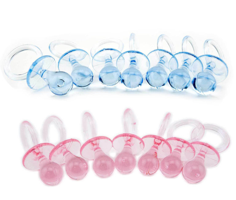 Baby Dummies with ribbon - Pack of 6(Blue only) - D Party Shop